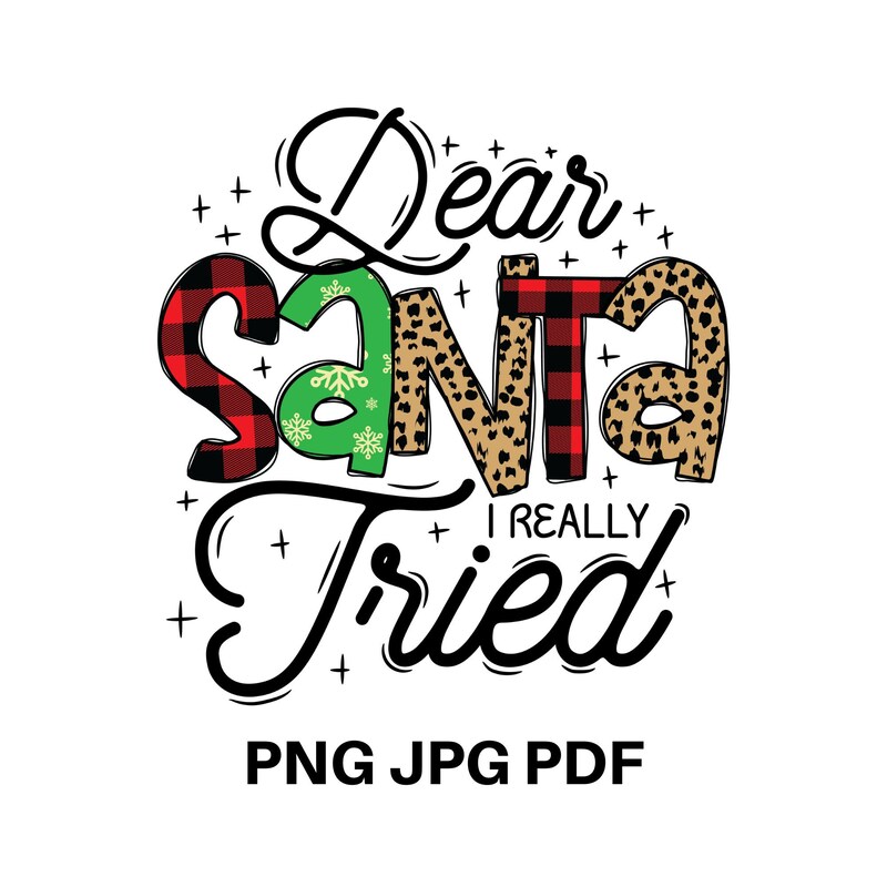 Santa I Tried Svg - Etsy