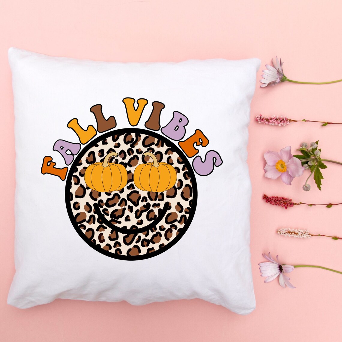 Fall Vibes PNG Sublimation Design, Fall Sublimation, Smiley Face ...