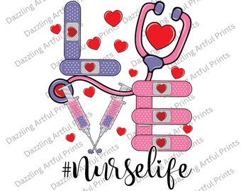 Valentines Day Love Nurse Png Design, Valentines Day Nurse Png, Nurse ...