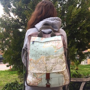 World Map Pattern Back pack modern design handbag and | Etsy