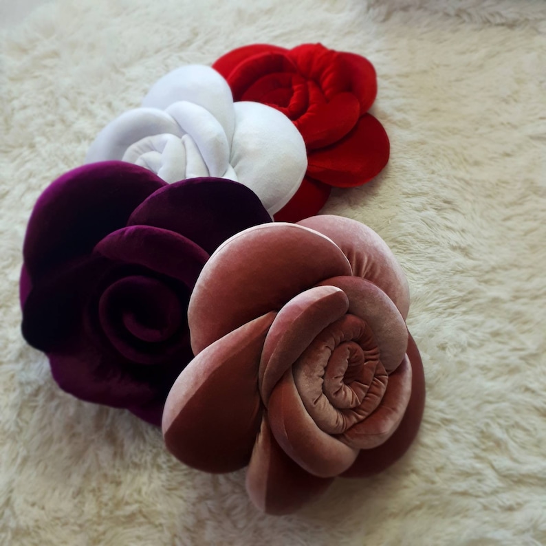 Purple Velvet flower pillow Throw velvet fabric Pillow | Etsy