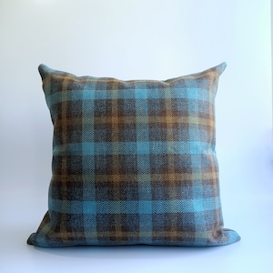 Blue Plaid Pillow Covers, Check Pillow, Farmhouse Pillow Covers, Blue ...