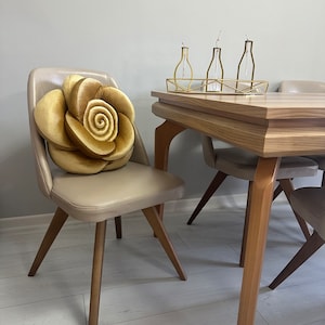 Gold Velvet Flower Pillow, Throw Velvet Fabric Pillow,decorative ...