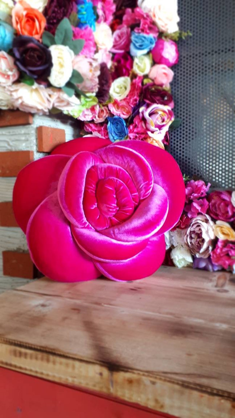 Purple Velvet Flower Pillow Throw Velvet Fabric Pillow - Etsy