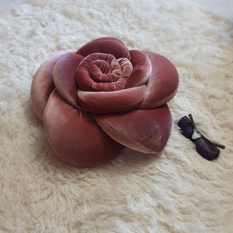 Purple Velvet flower pillow Throw velvet fabric Pillow | Etsy