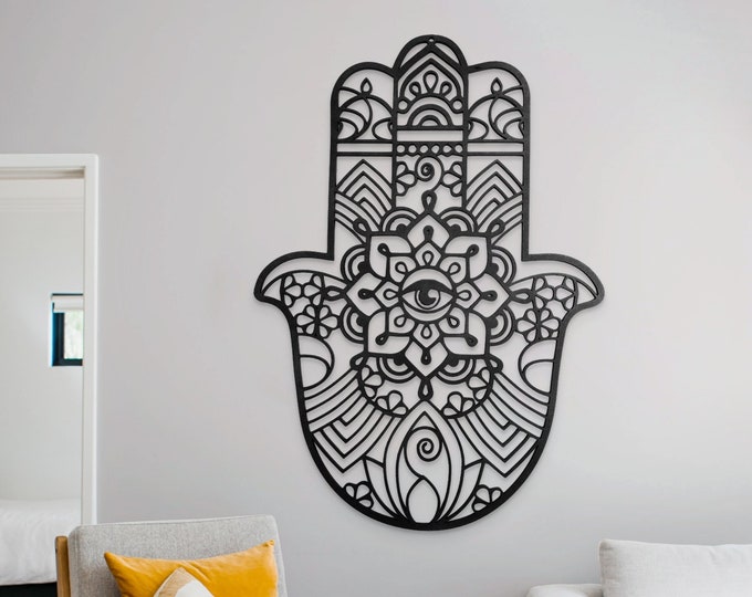Hamsa Decor, Hand Wall Hanging, Hamsa Wall, Luck Hamsa, Hamsa Handmade ...