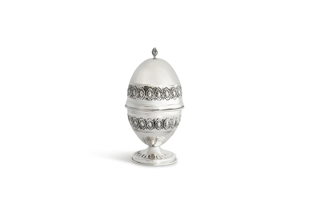Small 925 Sterling Silver Etrog Holder With Traditional Yemenite ...