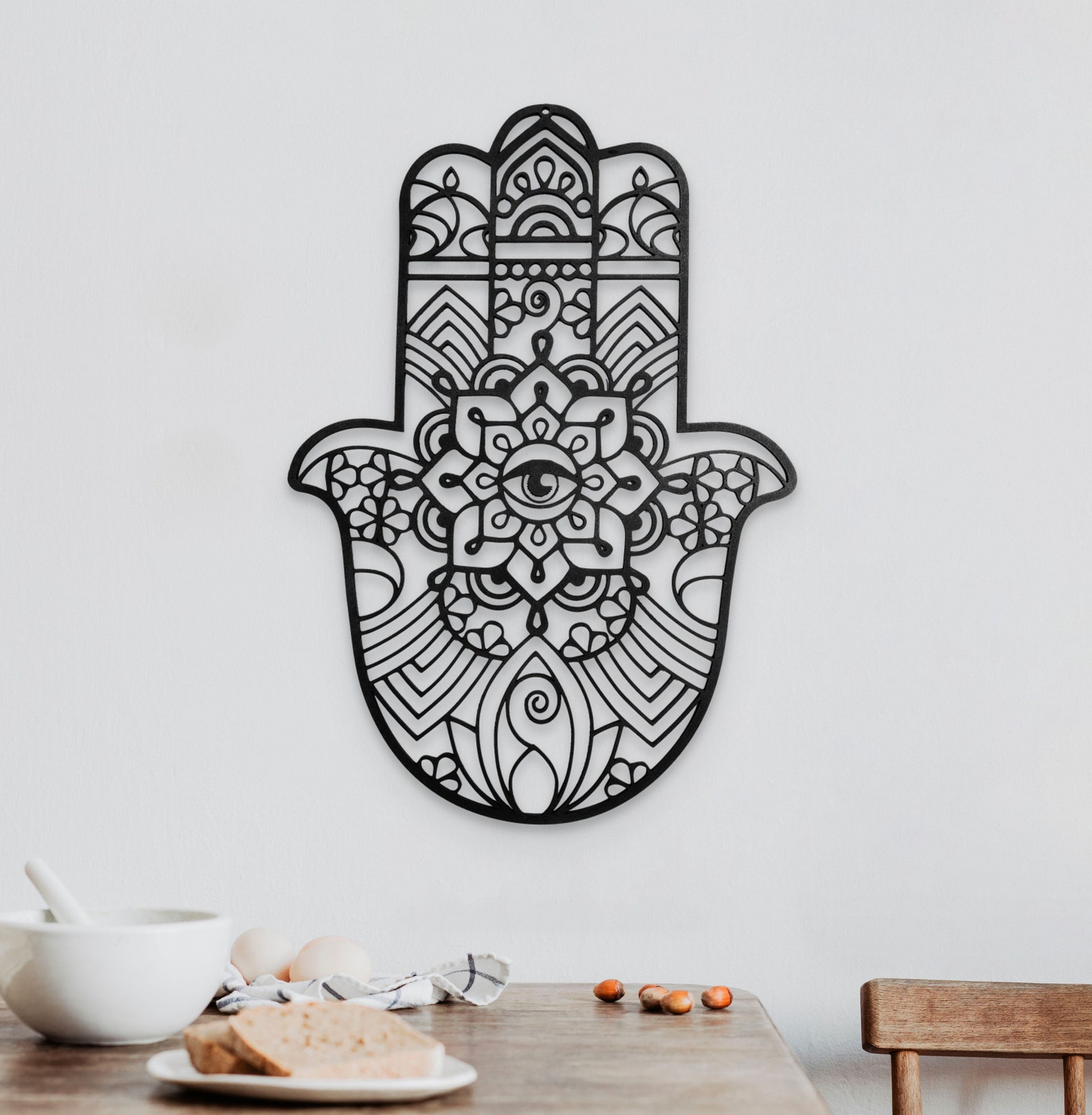 Metal Hamsa Wall Hanging, Hamsa Wall Art, Hamsa Wall Art, Hamsa Evil ...