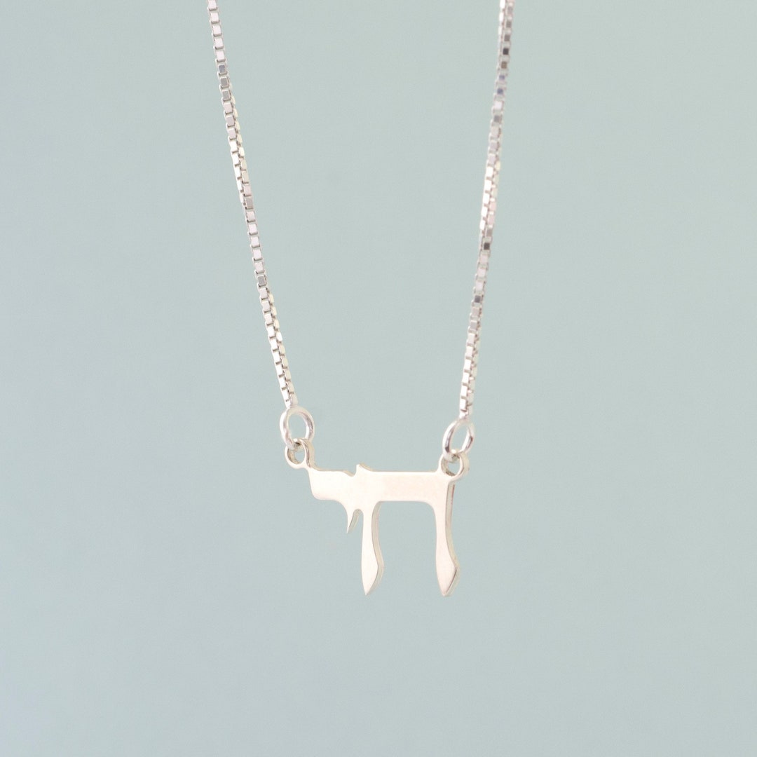 Small Chai Pendant Silver, Chai Symbol Necklace, Silver 925 Chai ...