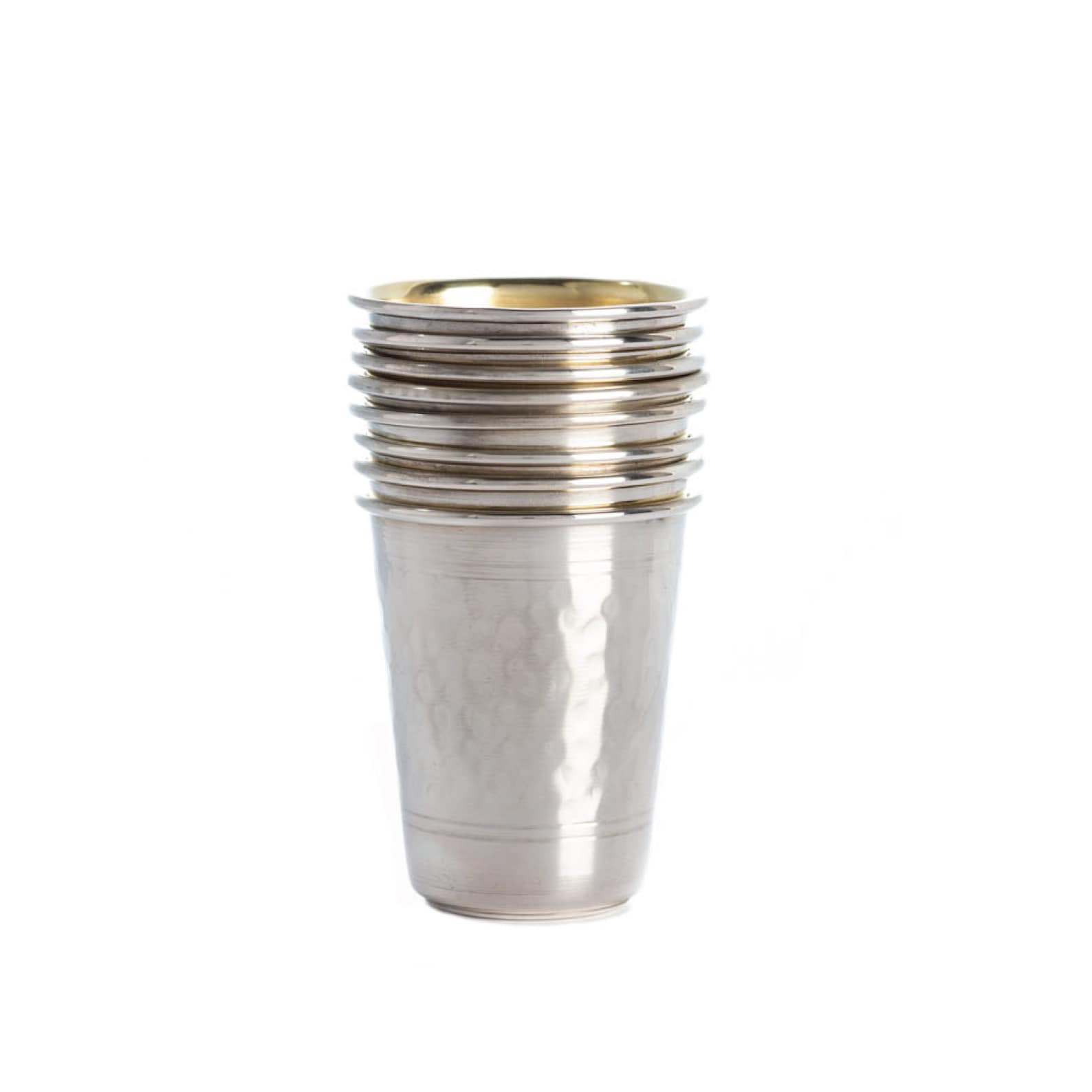 Sterling Silver Liquor Cup Mini Cup Hand Hammered Cup Gold - Etsy
