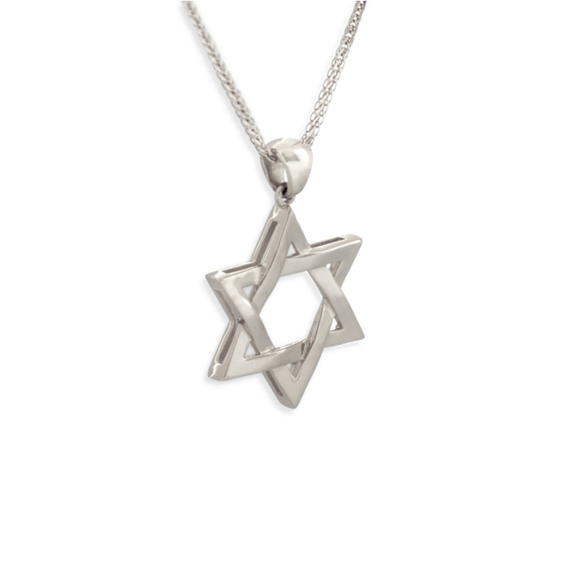 Tiny White Gold Star of David Small Star of David Pendant | Etsy