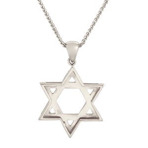 Tiny White Gold Star of David Small Star of David Pendant | Etsy