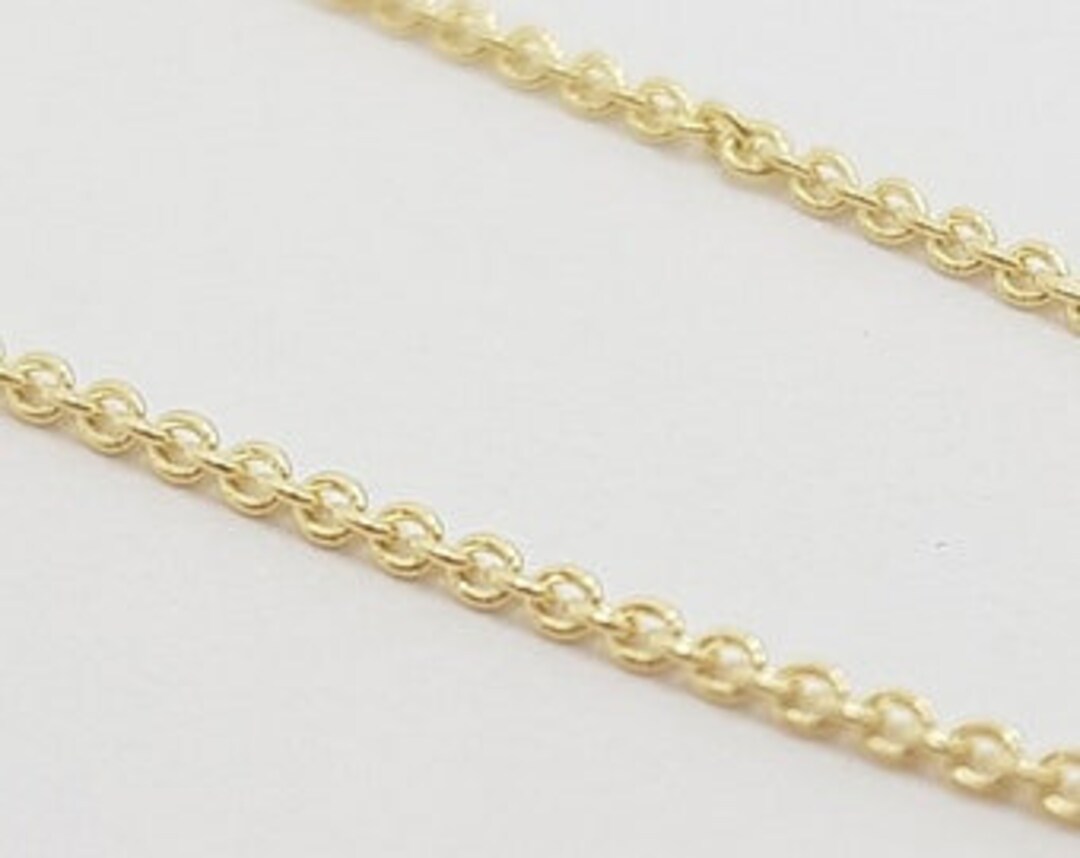 Thin 16'' Rolo Chain Necklace , 14K Gold Thick Rolo Chain, 0.7 Mm Thick ...