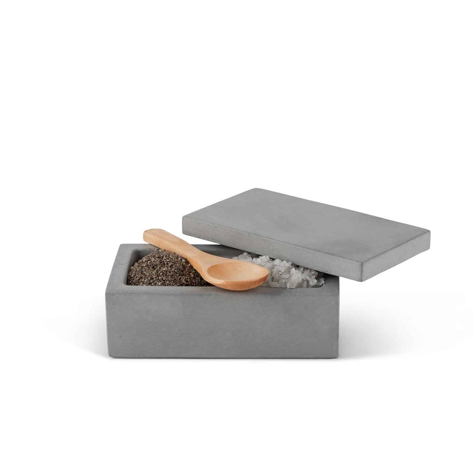 Terrific Modern Concrete Salt & Pepper Cellar With Lid - Etsy