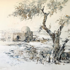 White and Green Kever Rachel Painting, Kever Rochel Painting, Rachel's ...