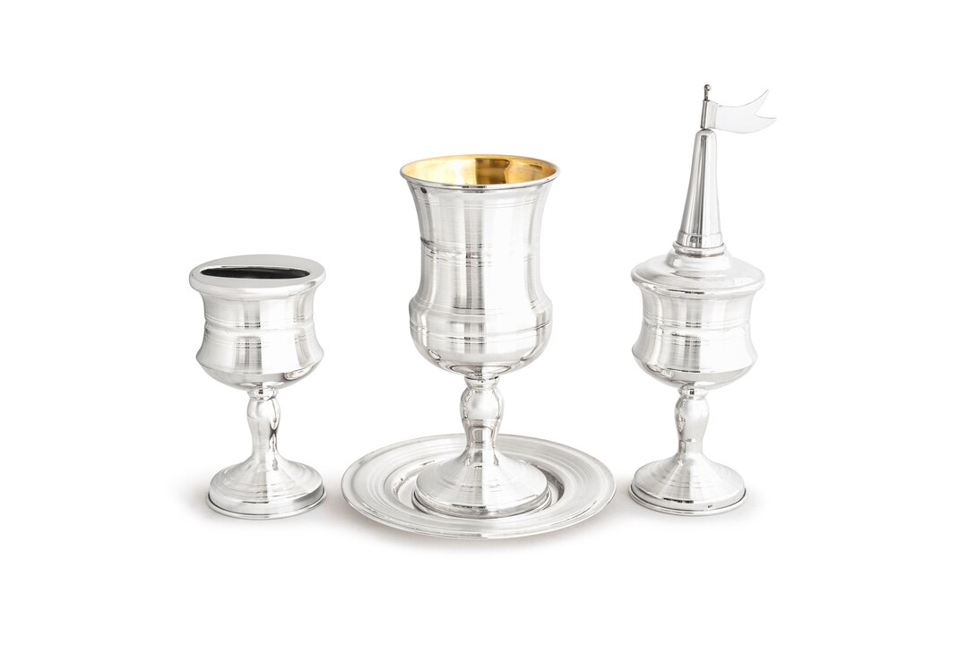 Moderne sterlingzilveren havdala-set - sjabbat judaica - Etsy Nederland