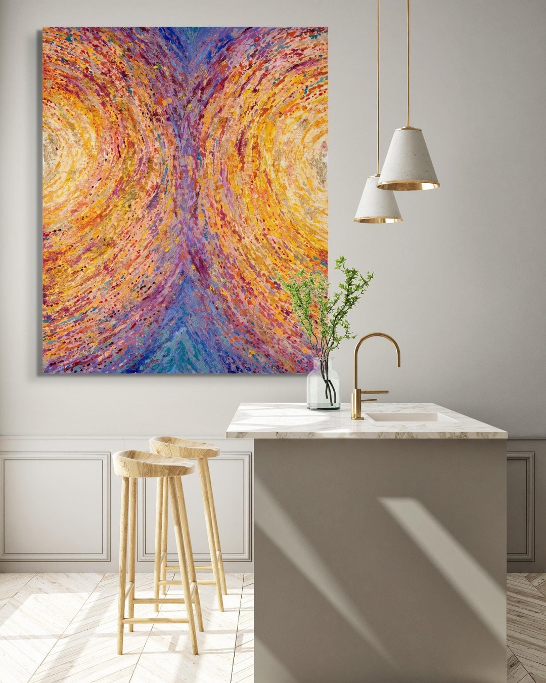 Shabbat Painting, the Light Shabbat Candles - the Abstract Series ...