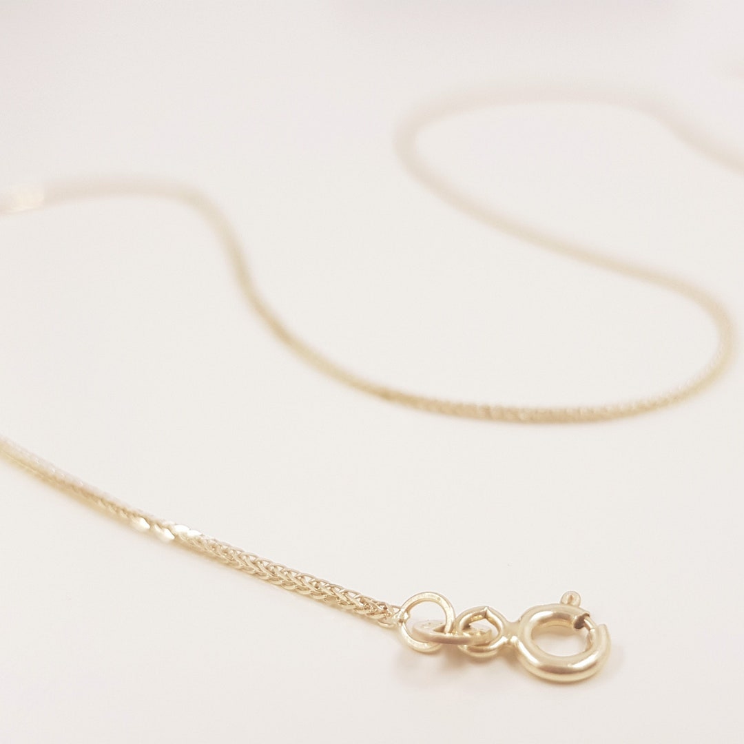 Elegant Classic 14K Gold Thin Chain, Gold Chain, High Quality White ...