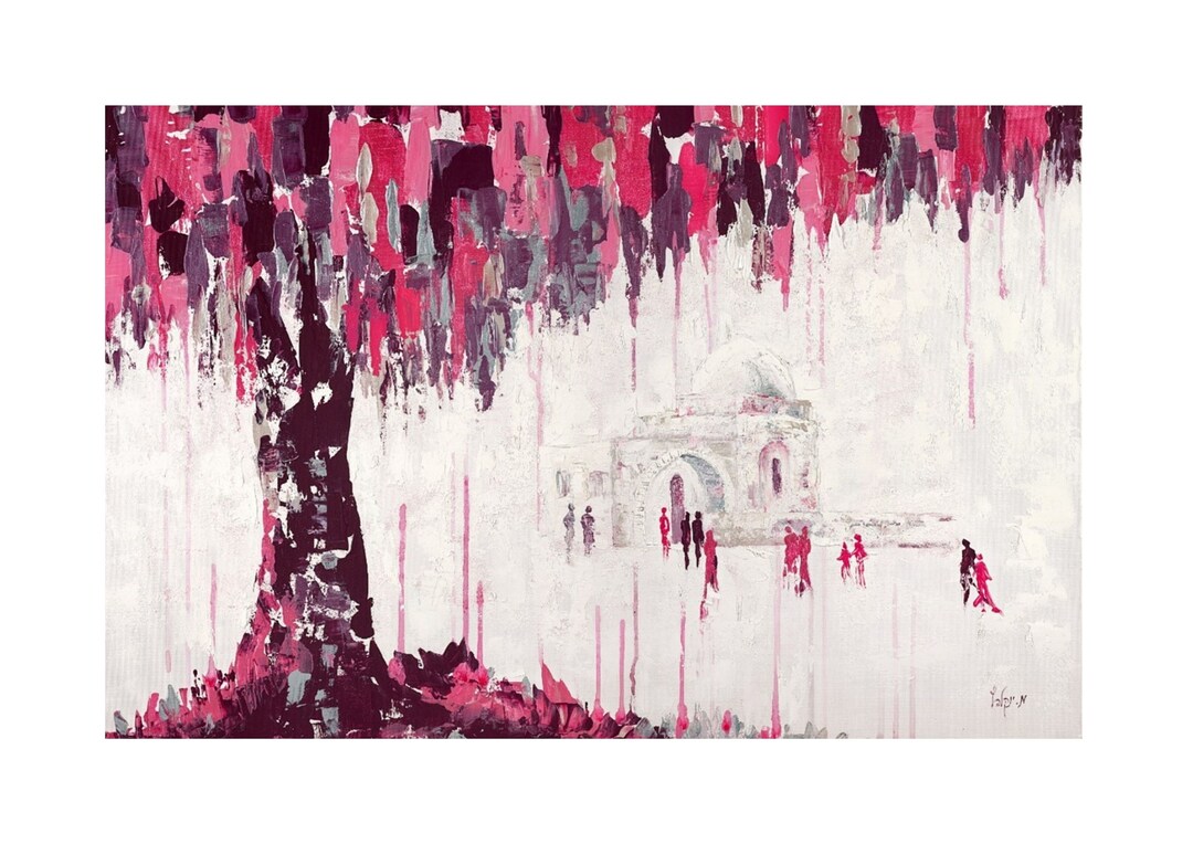 Modern Original Painting of Rachel's Tomb kever Rochel - Etsy