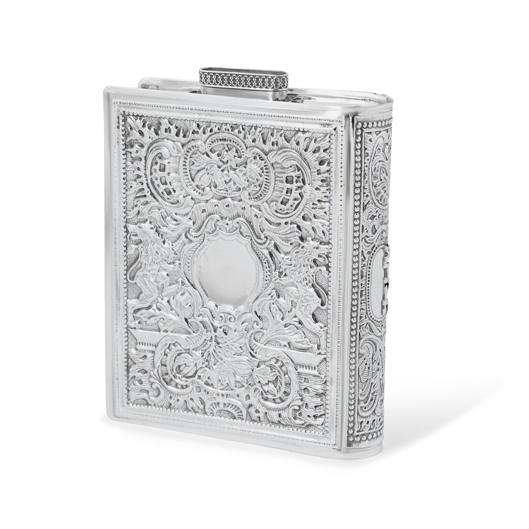 Silver Tzedakah Box Siddur Shape, Jewish Prayer Book Tzedakah Box ...