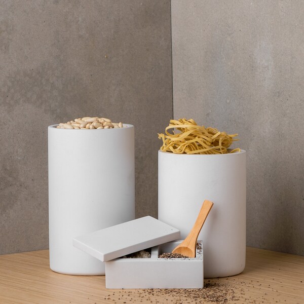 Salt and Pepper Cellar With Lid - Etsy