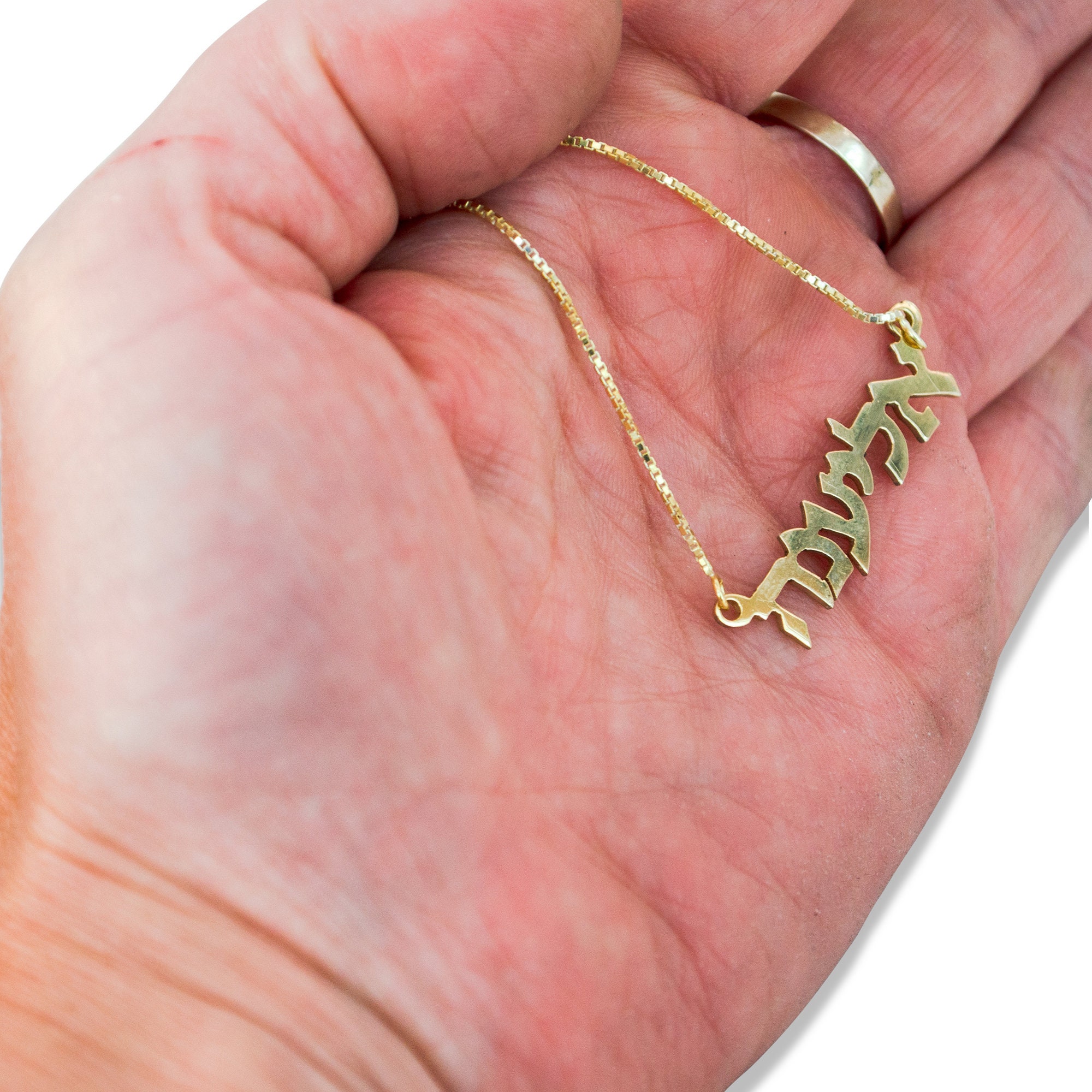 Gold plated Personalize Chain name Silver personalized name | Etsy