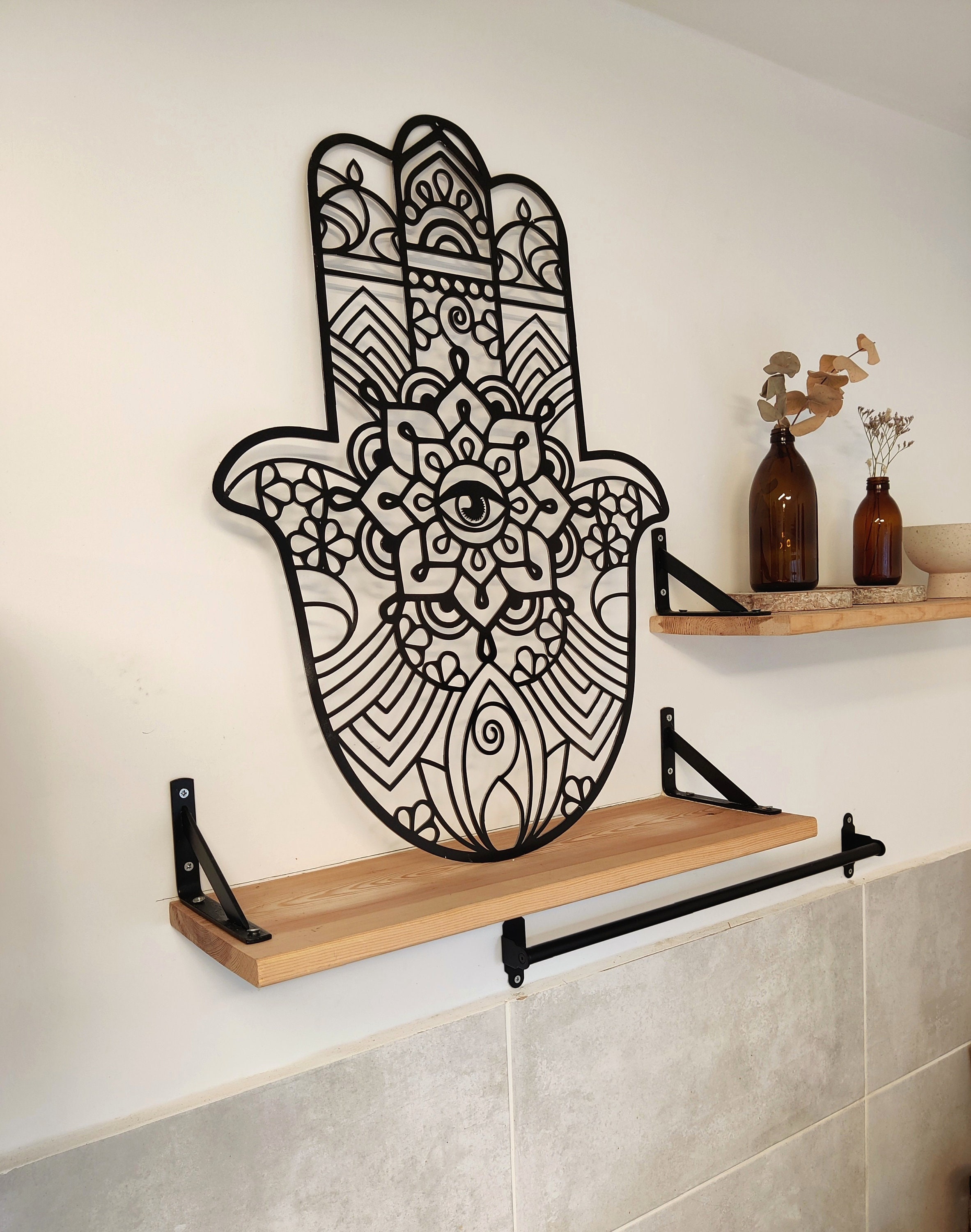 Metal Hamsa Wall Hanging, Hamsa Wall Art, Hamsa Wall Art, Hamsa Evil ...