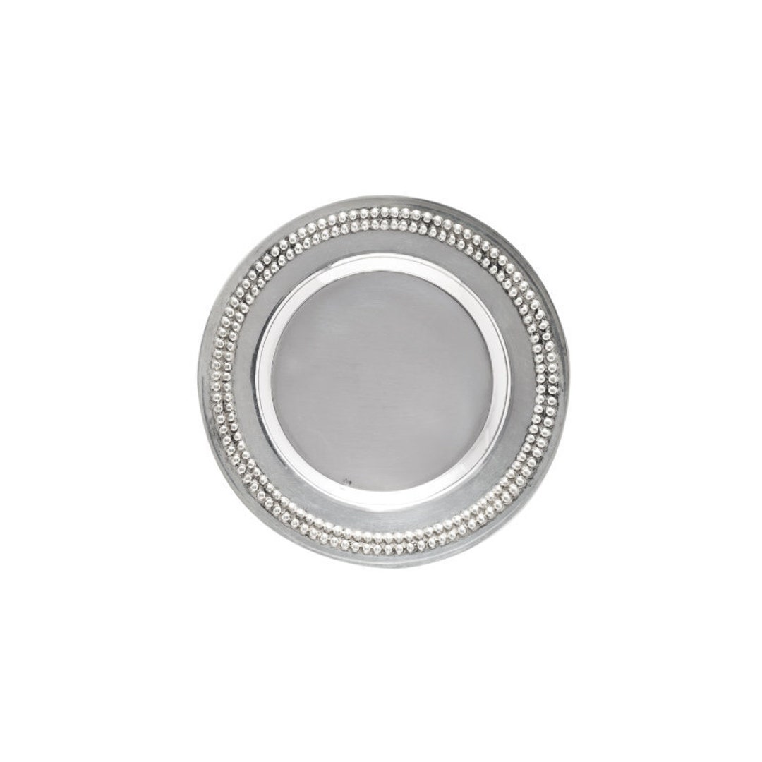 Sterling Silver Kiddush Cup Plate, Wine Goblet Plate, Decorative Rim ...