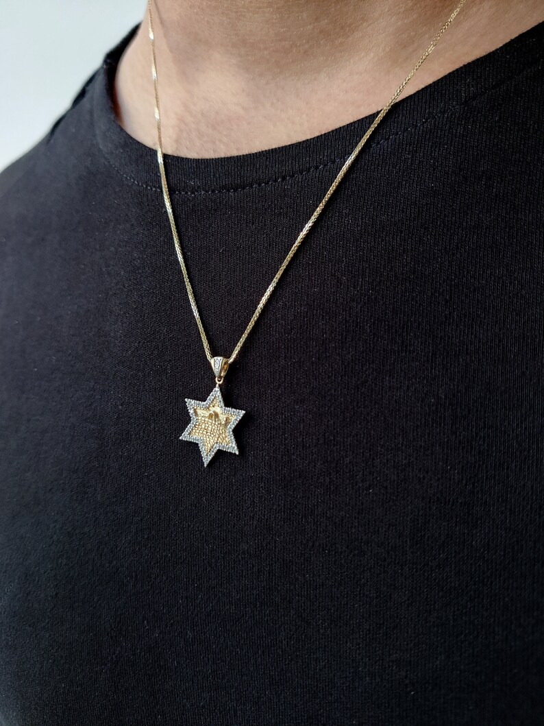 Jerusalem 14k Gold & Diamonds Pendant Jerusalem Gold - Etsy