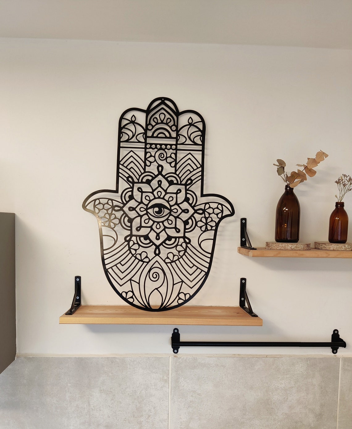 Metal Hamsa Wall Hanging, Hamsa Wall Art, Hamsa Wall Art, Hamsa Evil ...