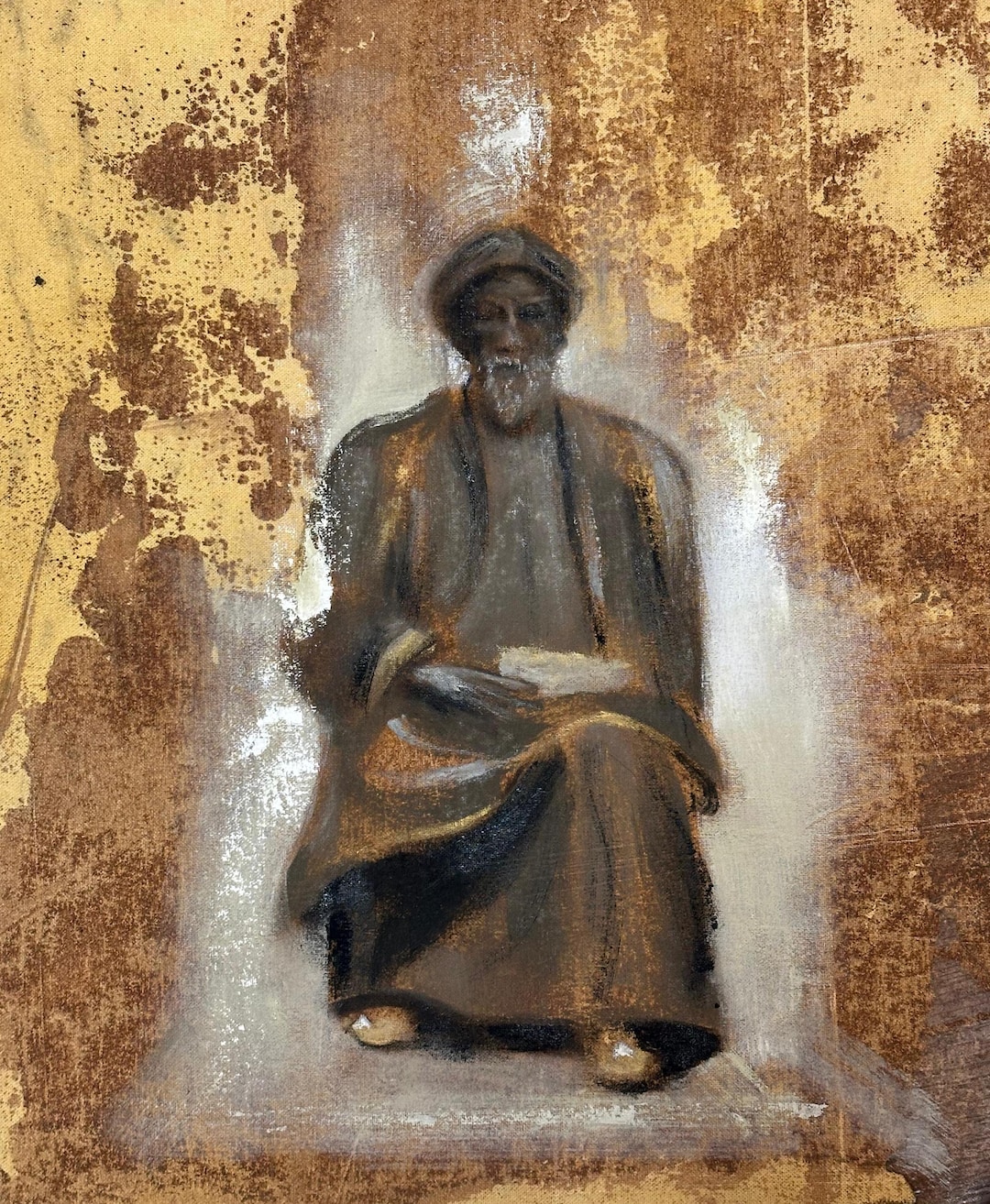 Maimonides Rambam Timeless Wisdom / Original Abstract Oil Painting / A ...