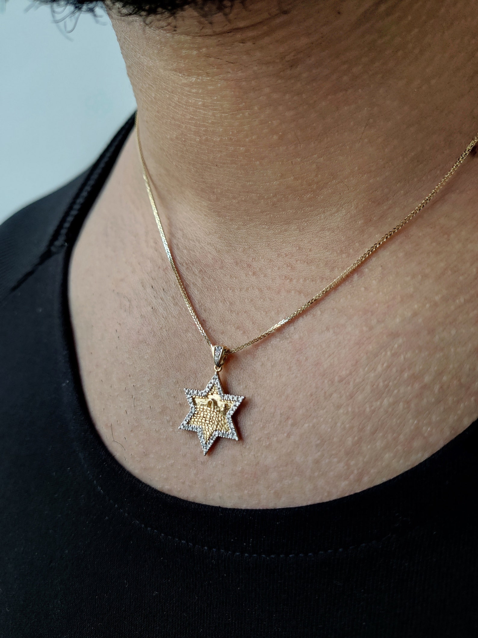 Jerusalem 14k Gold & Diamonds Pendant Jerusalem Gold - Etsy