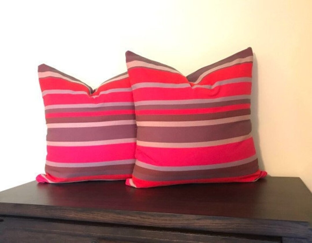 Pink Red Pillow Cover, Bohemian Pillow, Boho Style Pillow, Colorful ...