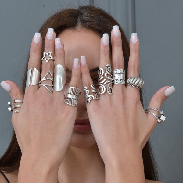 Chunky Silver Ring - Etsy