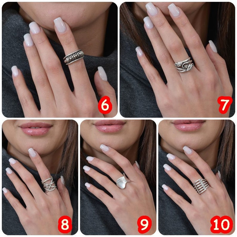 Women's Silver Twisted Rope Open Ring Ethnic Style - Etsy