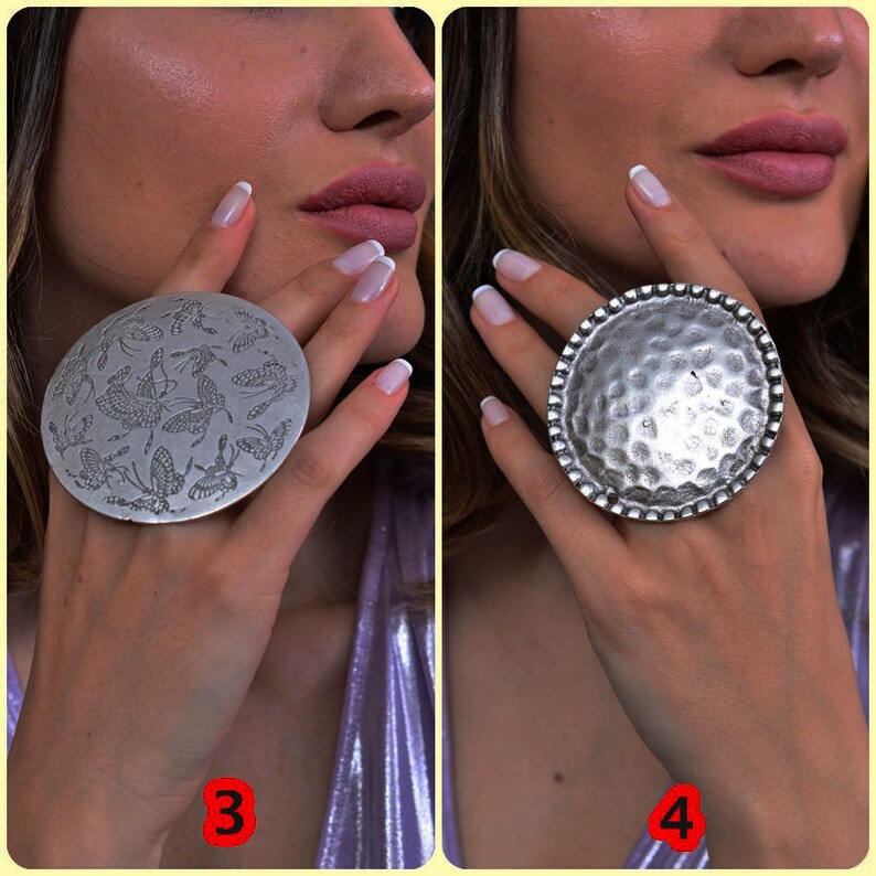 Adjustable Large Statement Rings Boho Jewelry for Woman - Etsy