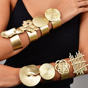 Gold Lotus Leaf Cuff Bracelet, Wire Cuff Bracelet, Rectangle Bracelet ...