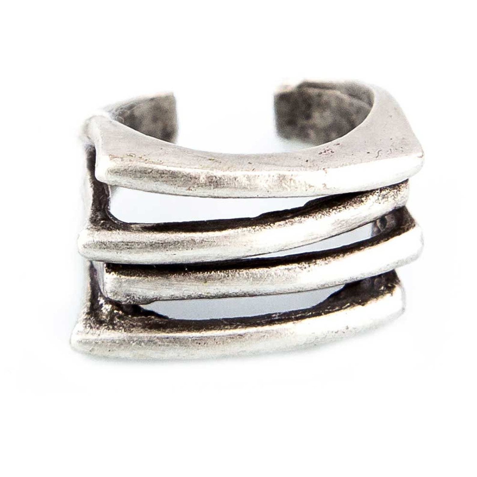 Minimalist Silver Ring Three lines ring Boho Silver | Etsy