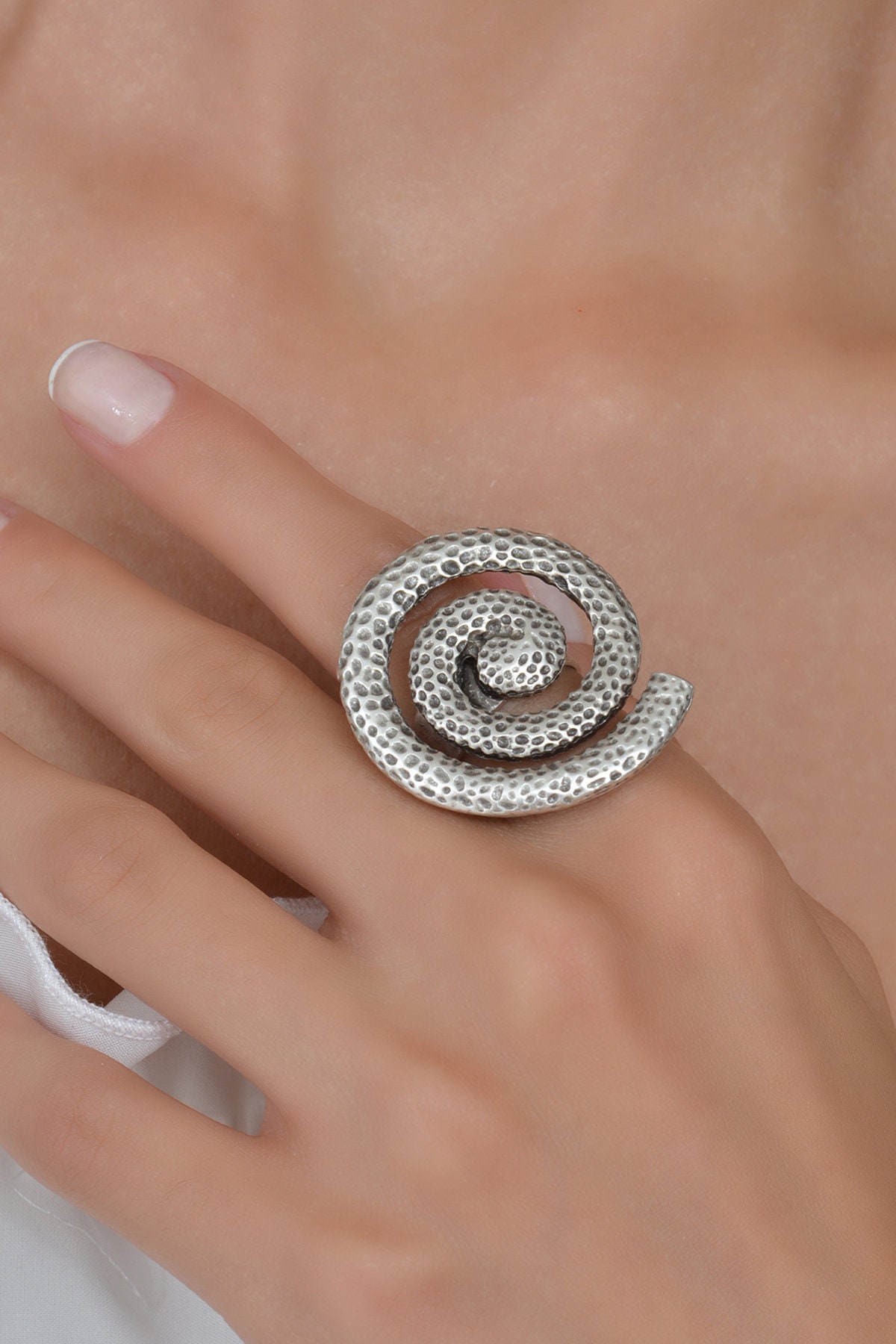 Circle Ring Large Ring Dome Ring Flower Ring Leaf Ring | Etsy