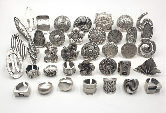 Circle Ring Large Ring Dome Ring Flower Ring Leaf Ring | Etsy