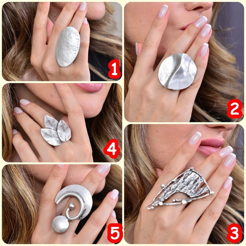 Ethnic Adjustable Ring, Rings for Women, Adjustable Silver Plated Ring ...