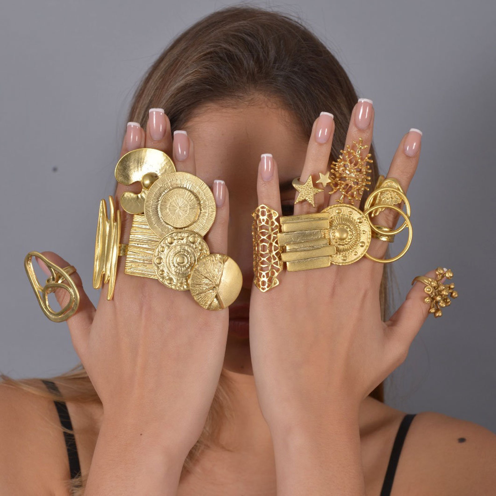 Boho Ring Bohemian Rings Hippie Ring Gold Ring Tribal Ring - Etsy