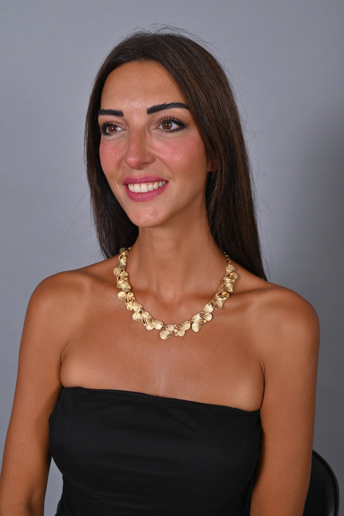 Gold Plated Boho Necklace, Matte Gold Bohemian Chunky Necklace, Ethnic ...