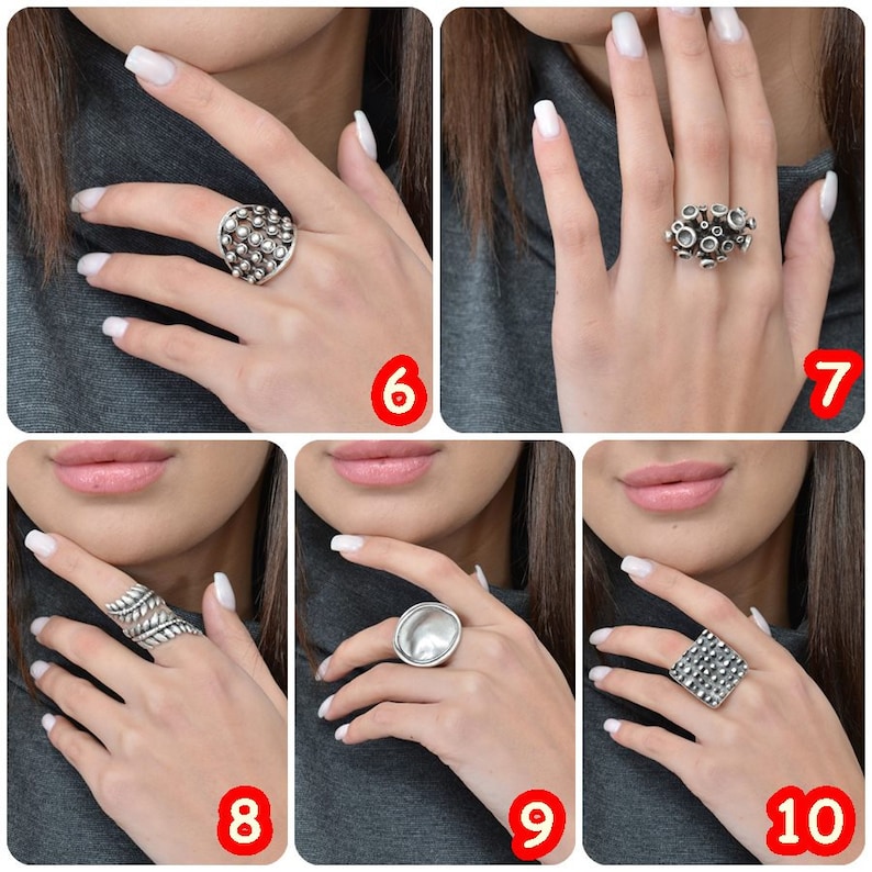 Adjustable Boho Ring Wide Band Ring Boho Silver Ring Silver - Etsy