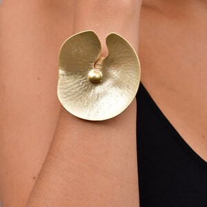 Gold Lotus Leaf Cuff Bracelet Wire Cuff Bracelet Rectangle - Etsy