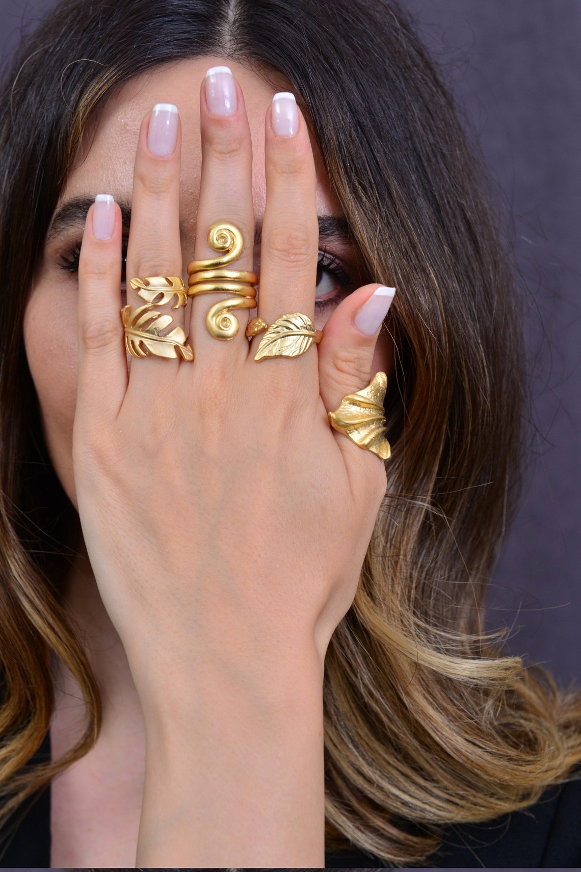 14K Gold Ring Unique Gold Ring Gold Geometric Ring Stylish - Etsy