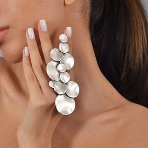 Boho Silver Oversize Angel Ring, Boho Large Adjustable Statement Ring ...