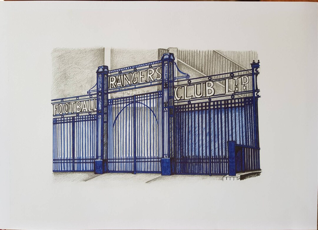 A3 Print of Ibrox Stadium Gates - Etsy