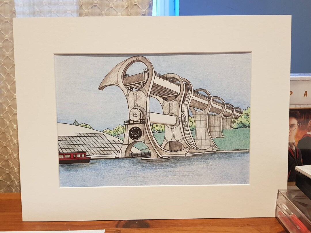 The Falkirk Wheel A4 Colour Print - Etsy