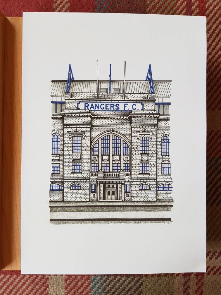 A3 Print of Ibrox Stadium. | Etsy